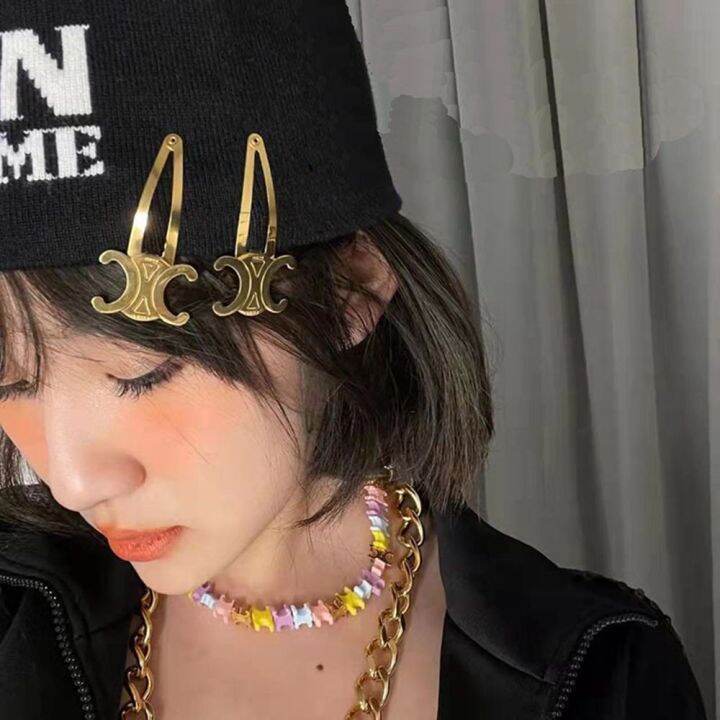 GDGDG ปิ่นปักผมลายหยดน้ำหวานหรูหราทรงเรขาคณิตกิ๊บติดผมหลากสีแบบสาวเฮด ...