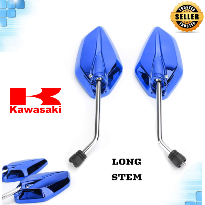 Kawasaki Barako Motorcycle Side Mirror Silver Stem Alloy Dahon