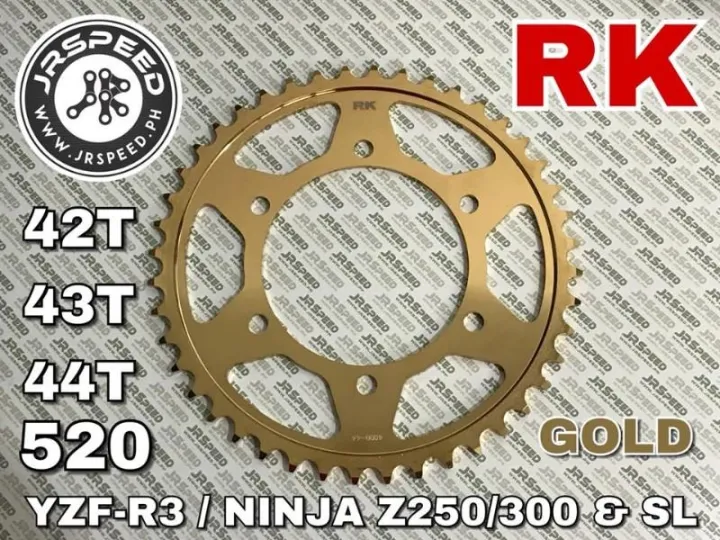 RK CHAIN SPROCKET GOLD 520 43T FOR YAMAHA R3 | Lazada PH