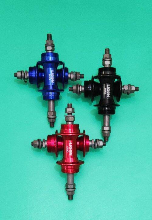 LIGON ALLOY Bike Hubs Set Nut Type Front and Rear Hub for Universal ...
