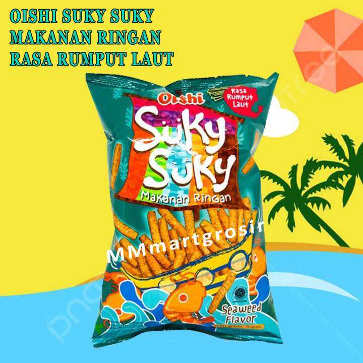 SNACK OISHI SUKY SUKY MAKANAN RINGAN / RASA RUMPUT LAUT 60g | Lazada ...