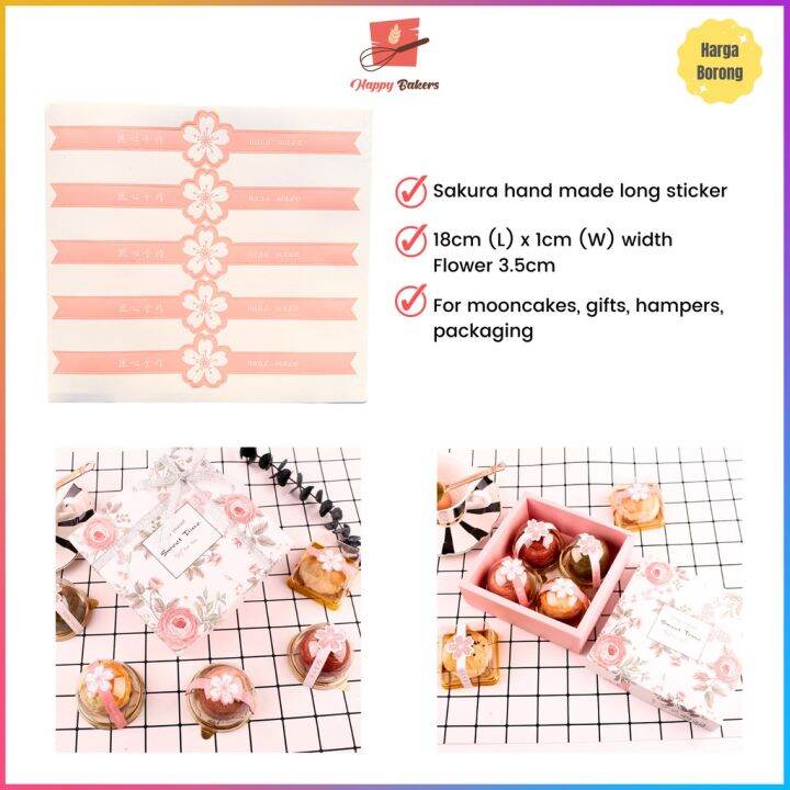 Sakura Handmade Labelling Stickers | 5 Stickers Per Sheet | For ...