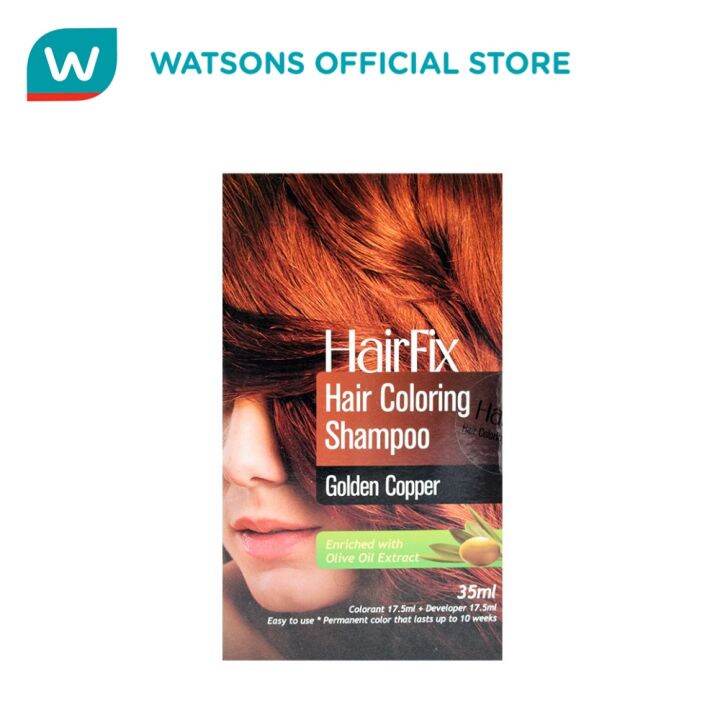 HAIRFIX Golden Copper Hair Color Shampoo 35ml | Lazada PH