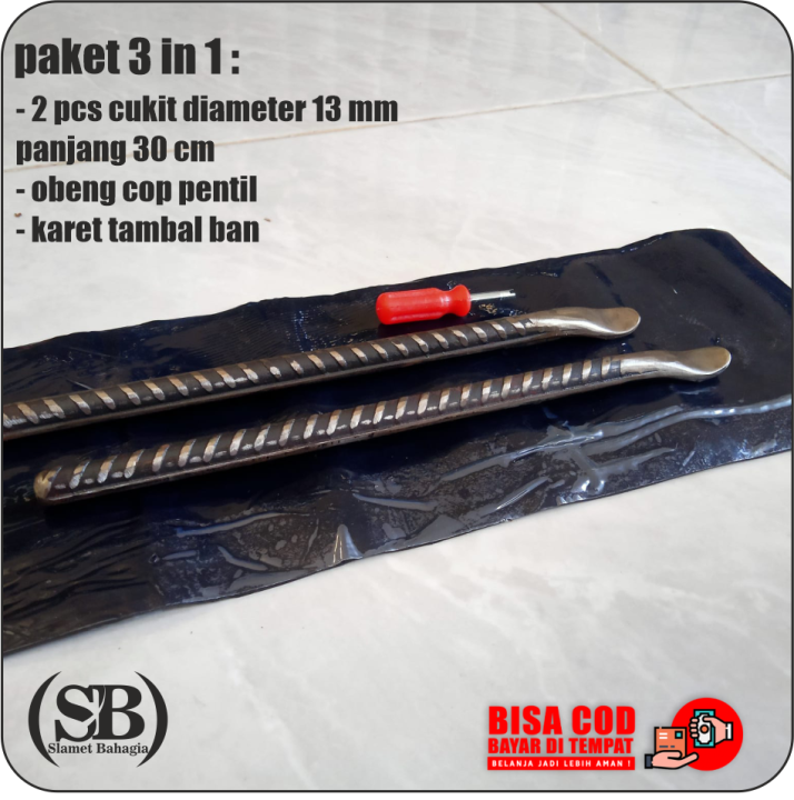 Alat Tambal ban Paket Cukit ban obeng dan karet tambal | Lazada Indonesia