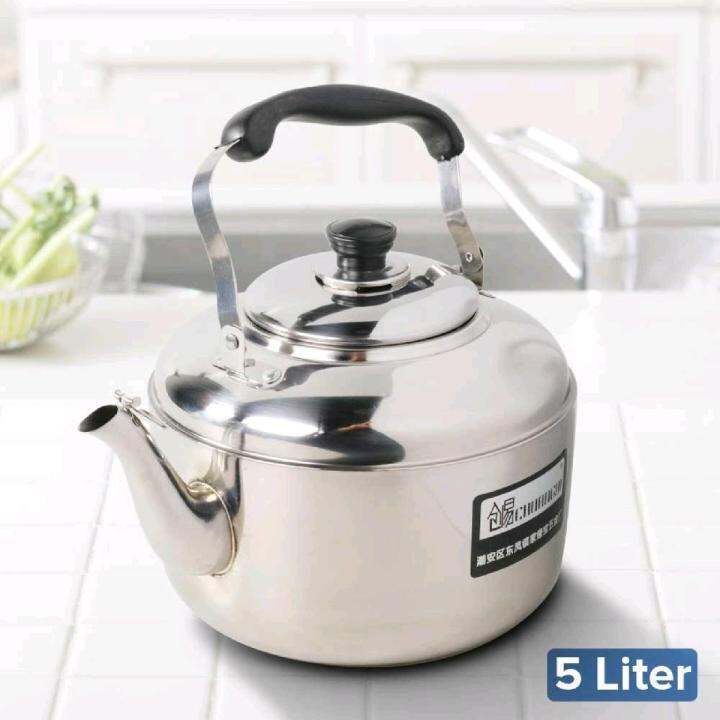 Teko Ceret Stainless Bulat 1.2L 1.6L 2.2 Liter Tea Pot Air Panas Teh ...