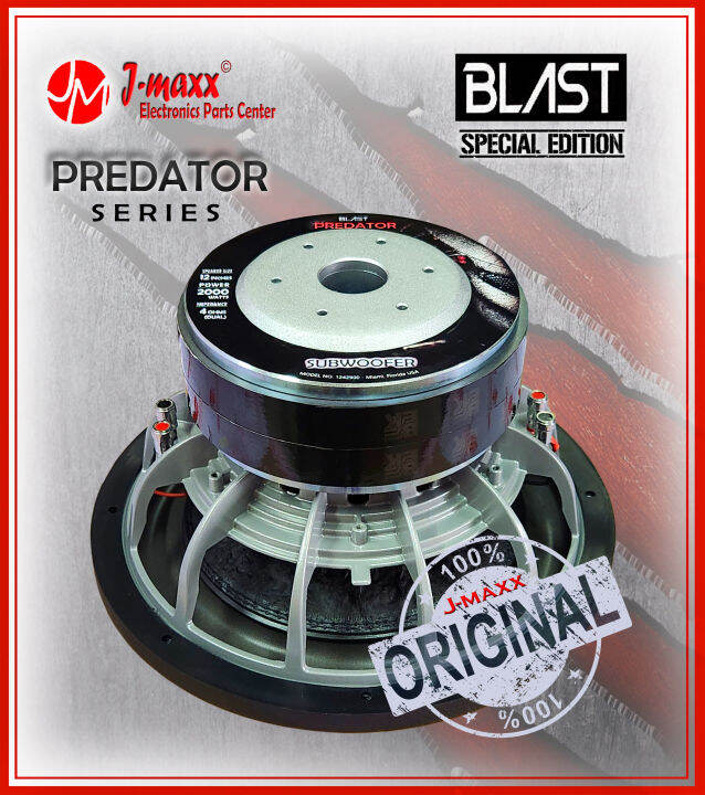 BLAST PREDATOR Series Double-Magnet Subwoofer Speaker 12 inches 2000W ...