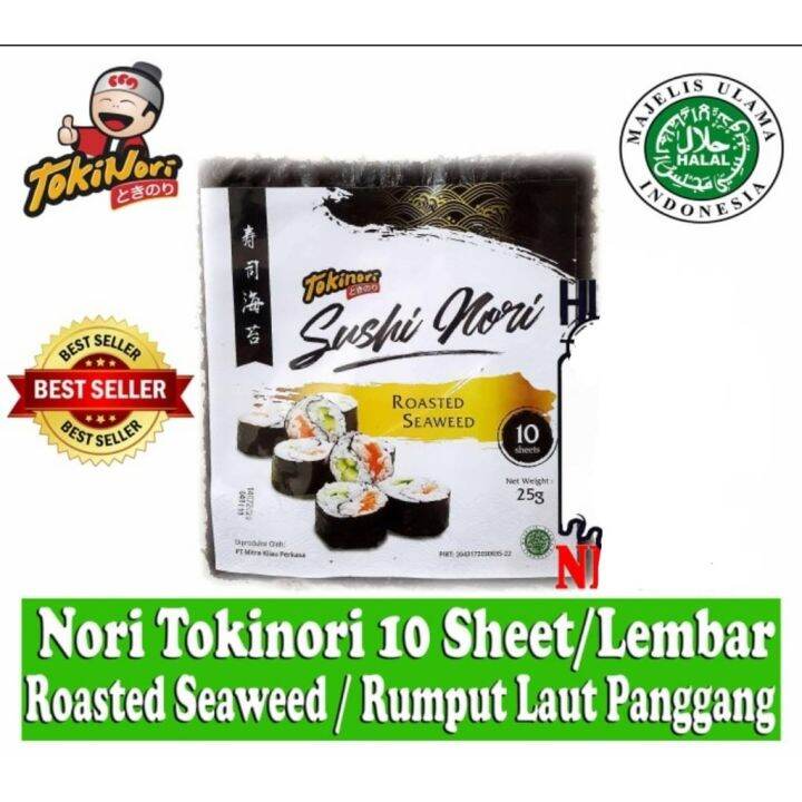 NORI TOKINORI SUSHI NORI 10 LMBAR ROASTED SEAWEED RUMPUT LAUT PANGGANG ...