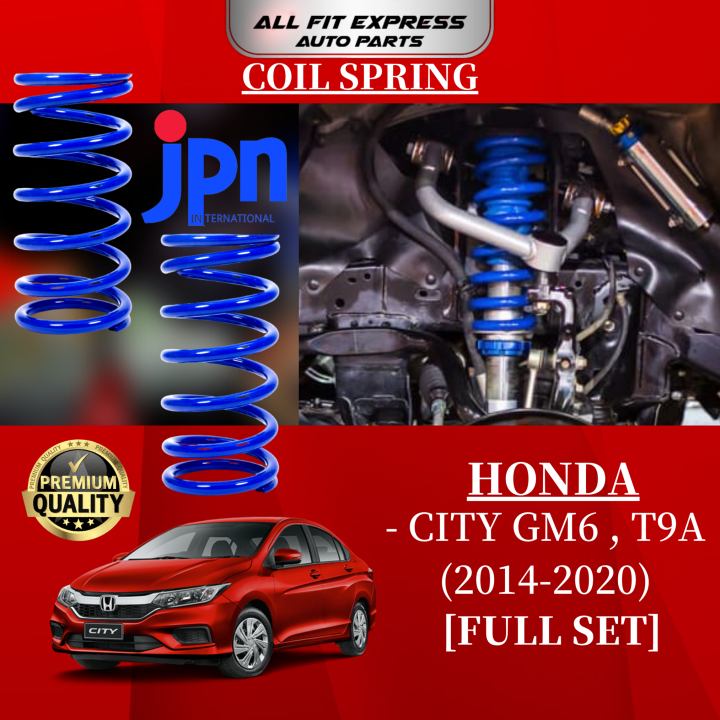 HONDA CITY GM6 / T9A (2014-2020) JPN COIL SPRING FULL SET (FRONT / REAR ...