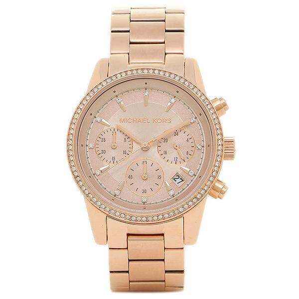 นาฬิกาผู้หญิง MICHAEL KORS Ritz Rose Dial Ladies Watch MK6357 | Lazada ...