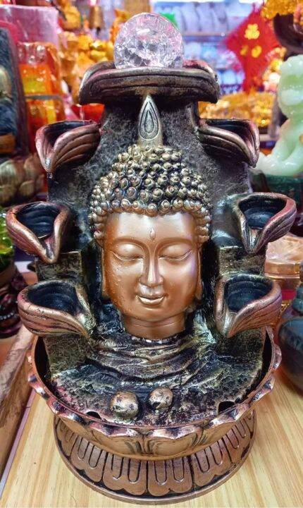 Feng shui tabletop fountain water feature resin with Led Rolling ...