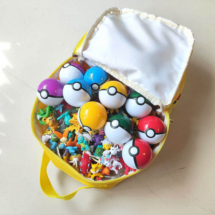Pokemon GO Action Figure With Cartoon School Bag Figuras Toy Collection ...