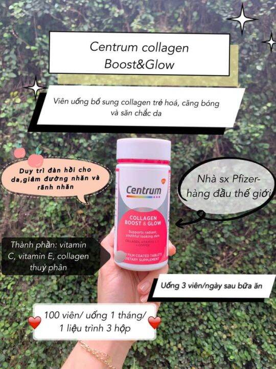 Viên Bổ Sung Collagen Centrum Collagen Boost & Glow –100 viên ( Hàng ...