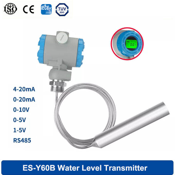 ES-Y60B Oil Fuel Tank Level Transmitter Monitoring System High Temperature Water Level Sensor ...