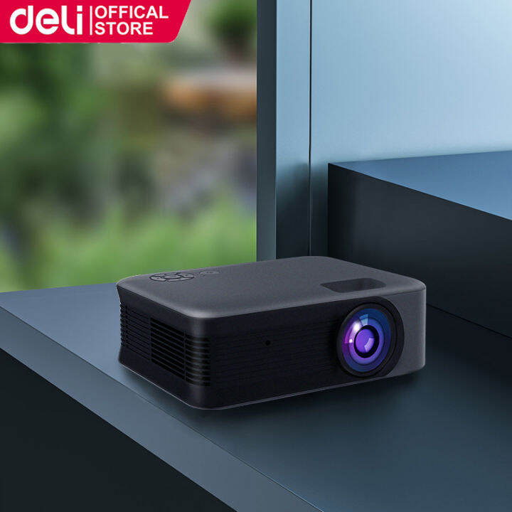 Deli Protable Projector 6000 lumens Projector FULL HD 1080P USB Mini ...