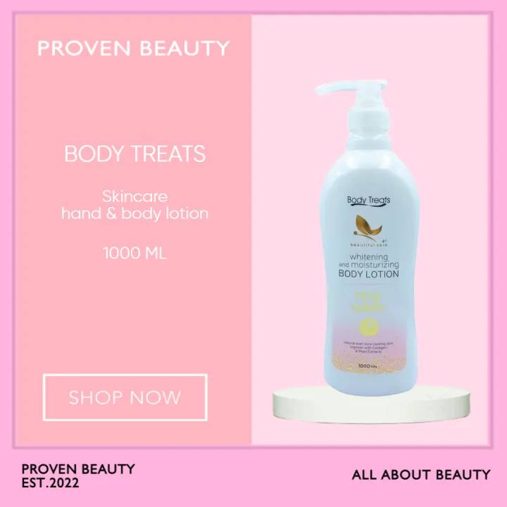 BODY TREATS Rosy White Body Lotion 1000ml | Lazada PH