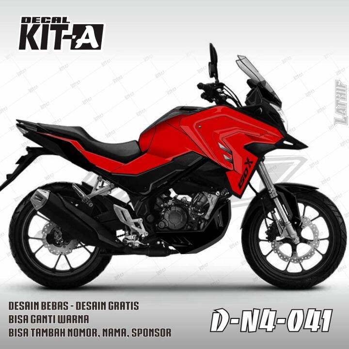 Decal cb150x sticker striping stiker honda cb 150x 2022 motif merah ...