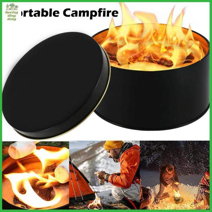 แบบพกพา Campfire Mini Fire Pit น้ำหนักเบาขนาดเล็ก Bonfire Soy Bonfire ...