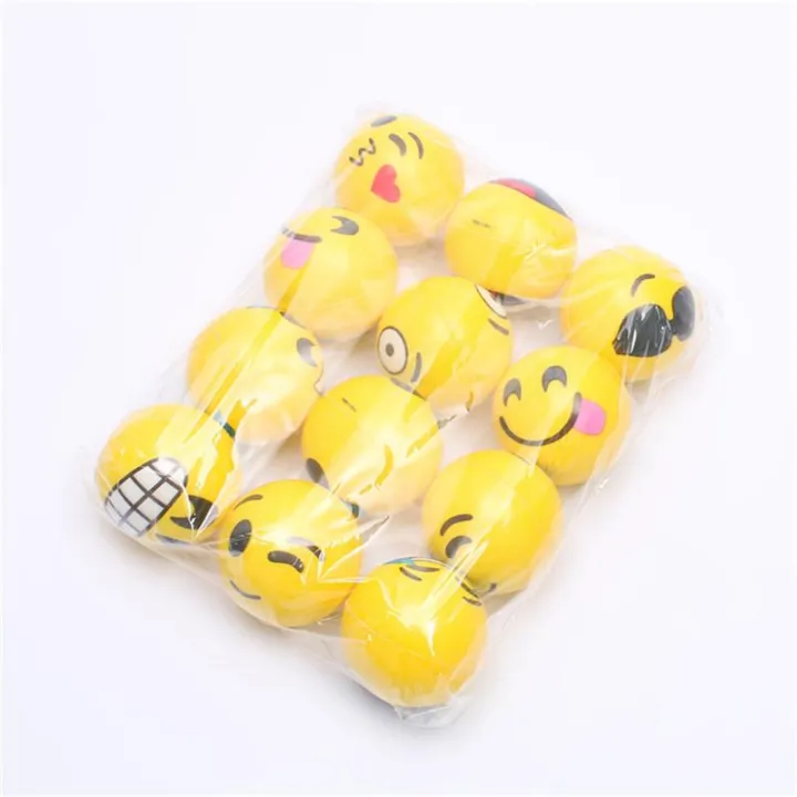 Squeeze Ball 12pcs per Pack Cute Emoji Anti Stress and Stress Relief ...