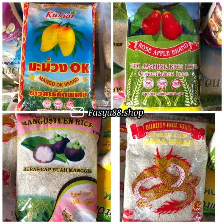 READYSTOKBERAS SIAM 5KG/ CAP MANGGA OK/CAP BUAH MANGGIS/ROSE APPLE/NAGA ...