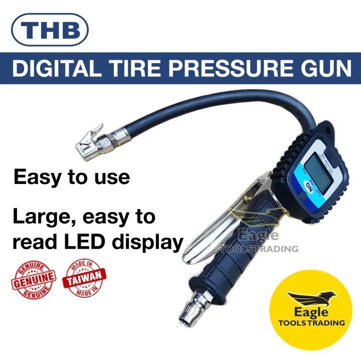 THB Digital Tire Pressure Gun With 30cm Rubber Tube (BG40A) | Lazada PH