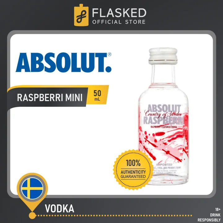 Absolut Raspberri Mini Vodka 50mL | Lazada PH