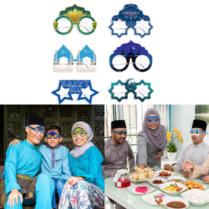 Paper Glasses Muslim Party Decor Photo Booth Props Islamic Glasses ...