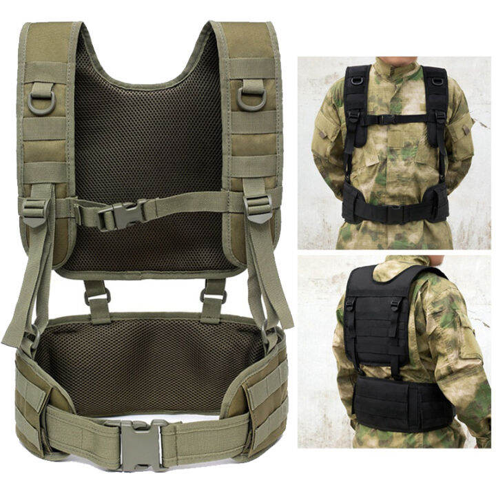 Military Molle Vest Modular Chest Rig Tactical Camo Vest Combat Belt ...