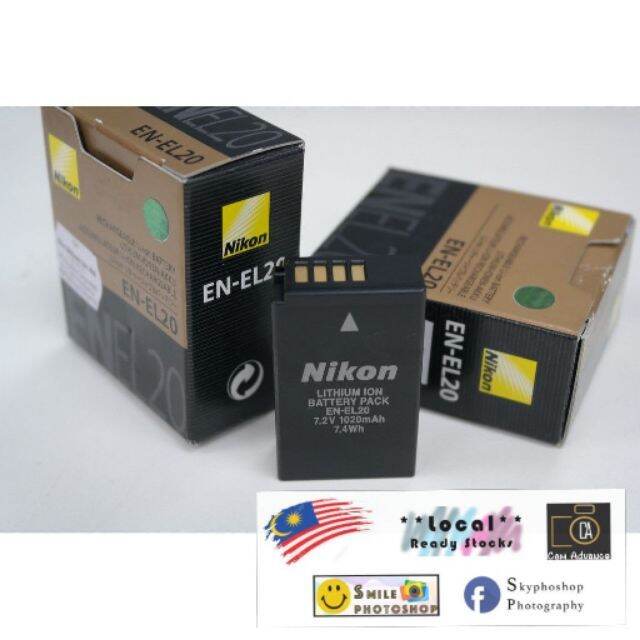 NIKON EN-EL20 RECHARGEABLE LI-ION BATTERY (100% Original) | Lazada
