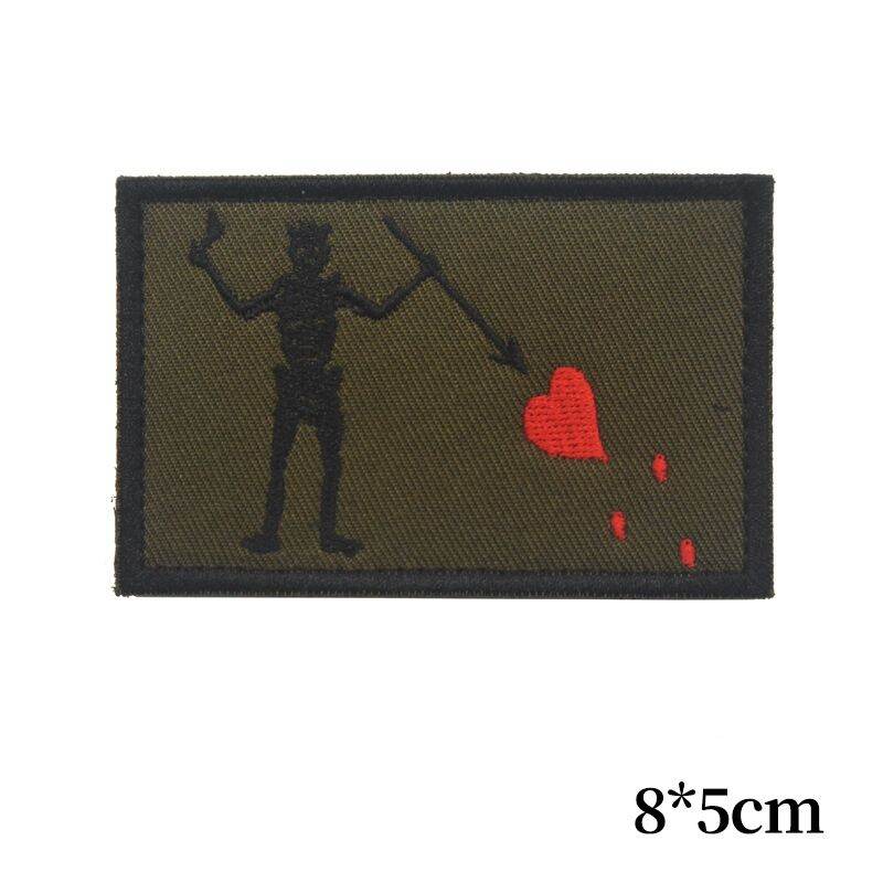 Us Team FlUs Team Flag Black Beard Blackbeard Pirate Flag Patch Edward Forward Reflective Patch ...