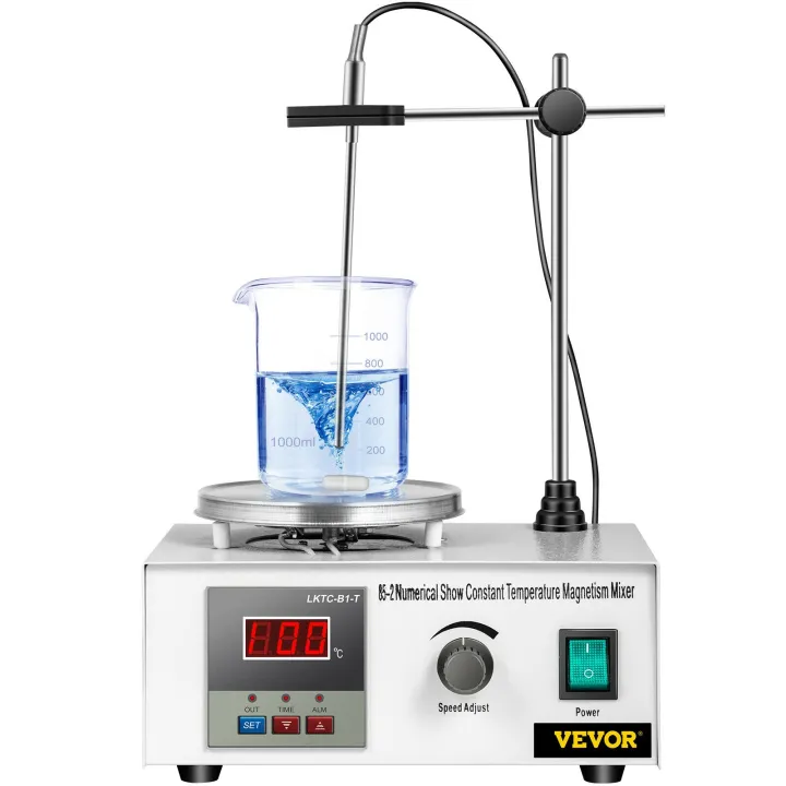 VEVOR 1L Heating Magnetic Stirrer Hot Plate W/ Stir Bar 0 2000R/Min ...