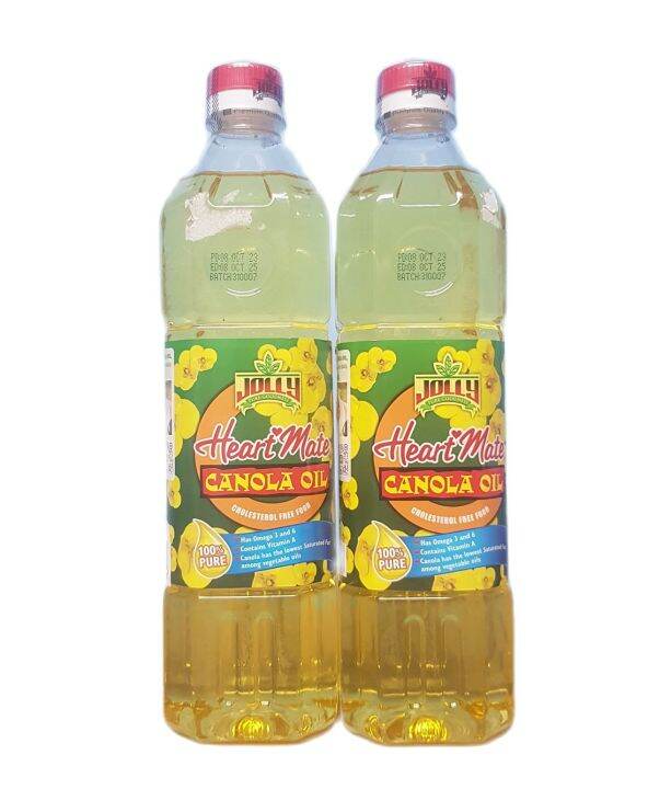 Jolly Pure Goodness Heart Mate CANOLA OIL (pack of 2 bottles by 1 liter ...