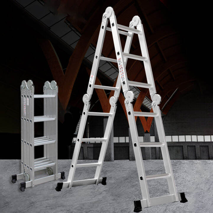 Fitlab 12 Steps Double Sided Multipurpose Ladder Aluminium Portable ...