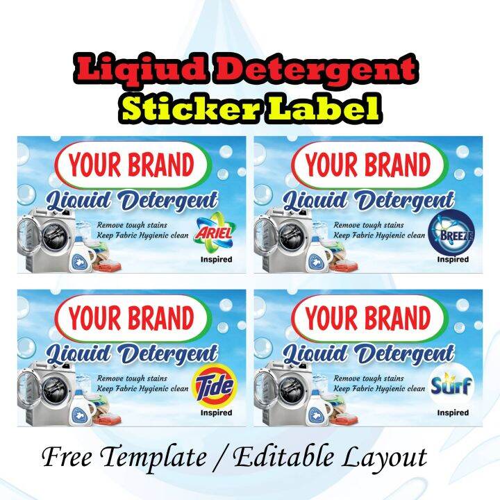 LIQUID DETERGENT STICKER LABEL 100pcs. | Lazada PH