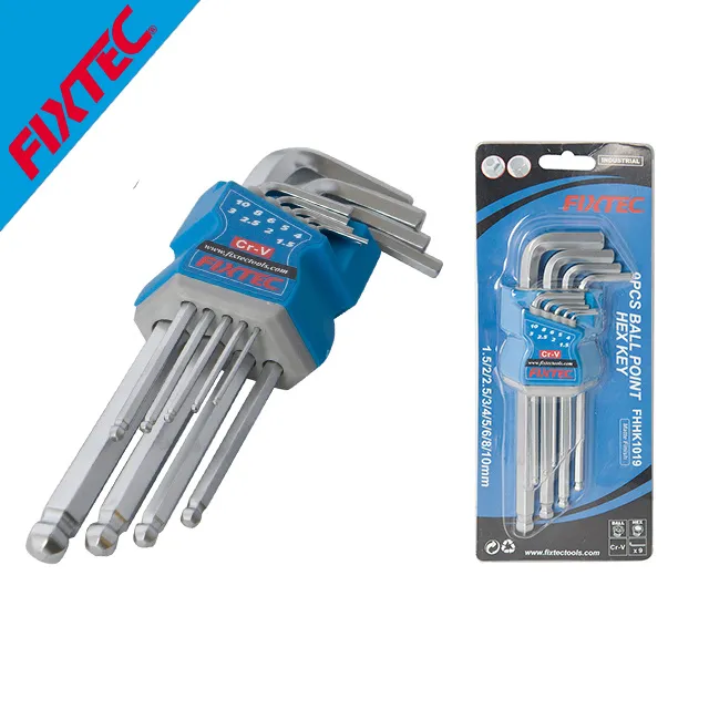 FIXTEC Multi Tool Mid-Length 9Pcs Hex Key Allen Wrench Set | Lazada PH