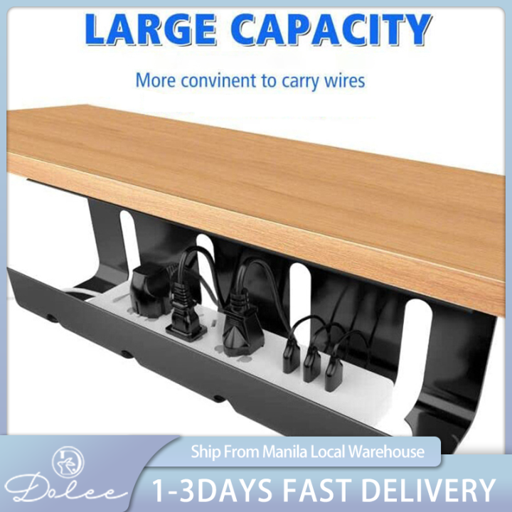 under table storage rack cable management tray desk socket holder wire ...