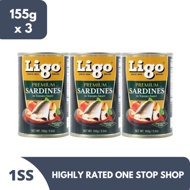 Ligo Premium Sardines in Tomato Sauce 155g x 3 | Lazada PH