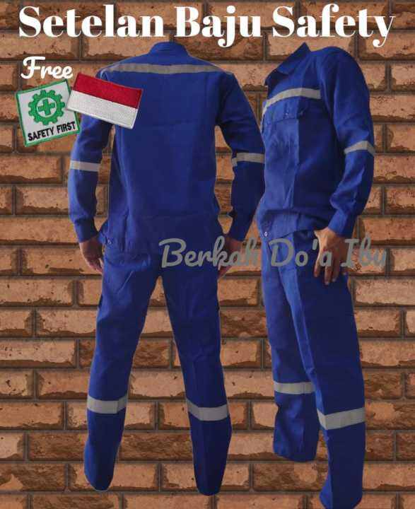 SETELAN WEARPACK SAFETY/SETELAN KATELPAK BAJU DAN CELANA PANJANG ...