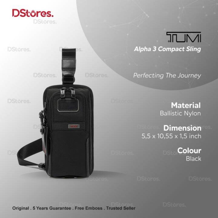 T U M I Alpha 3 Compact Sling - Black | Lazada Indonesia