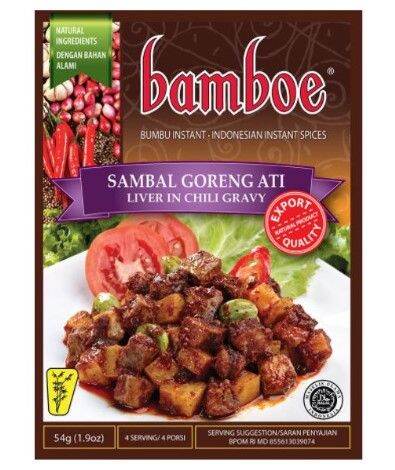 Bamboe Sambal Goreng Ati 54g Indonesia Spicy Instant Seasoning | Lazada PH