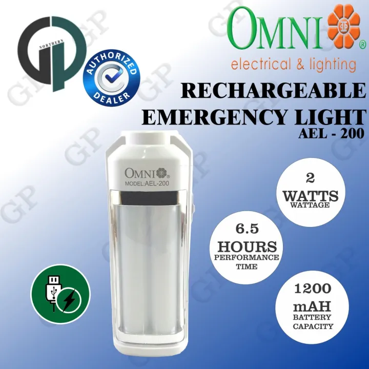 2021 OMNI AEL-200 LED Emergency and Rechargeable Light [R APH][GPNorthern][GP Warehouse] | Lazada PH
