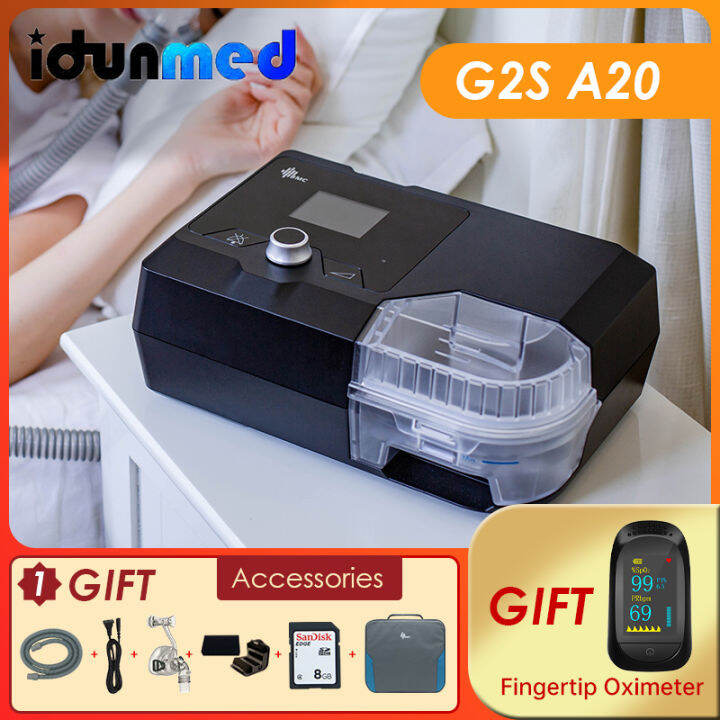BMC G2S A20 Auto CPAP Machine For COPD and Sleep Apnea Anti Snore with Free Gift Finger Oximeter ...