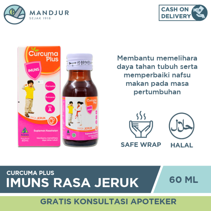Curcuma Plus Imuns Rasa Jeruk 60 mL - Asupan Penambah Daya Tahan Tubuh ...