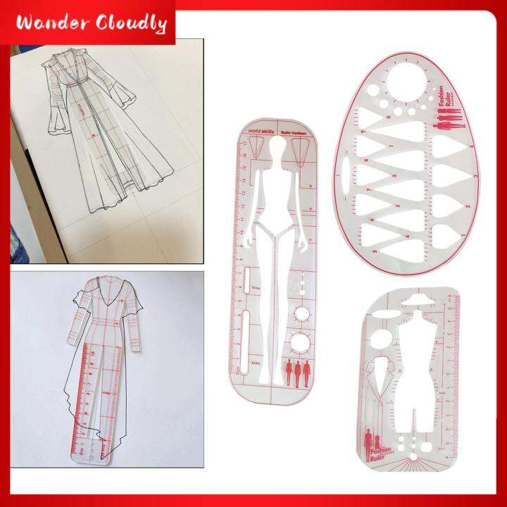 Wander Cloudly Fashion Drawing Template Ruler Tailors Models Fashion ...