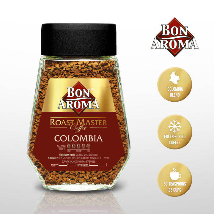 Bon Aroma Roast Master Coffee: Columbia 100g (Freeze Dried Coffee ...