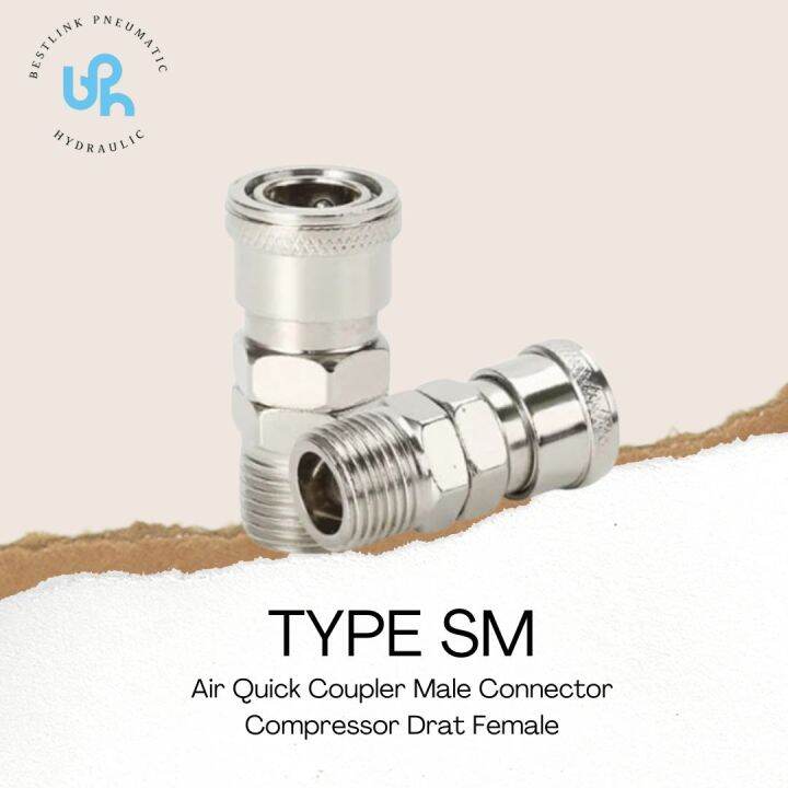 SM AIR QUICK COUPLER FEMALE CONNECTOR COMPRESSOR DRAT MALE TYPE SM ...