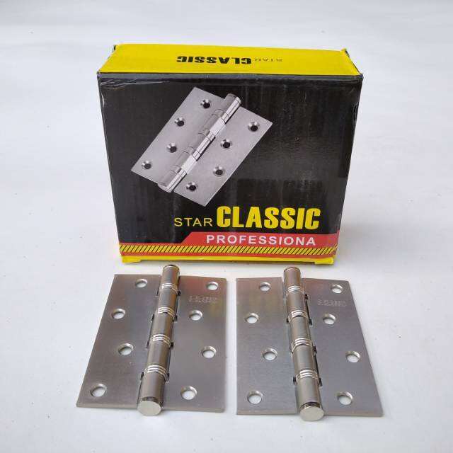 paket 6 biji engsel 4" inch engsel PINTU rumah murah merek iGM crom ...