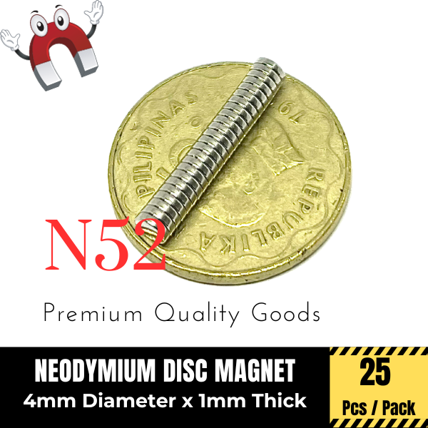 25 Pcs. Small Neodymium Disc Round Permanent Magnet 4mm Diameter ( 4mm ...