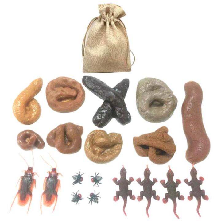 Prank Poo Toy Realistic Fake Turd Artificial Dog Poop Toys with Storage ...