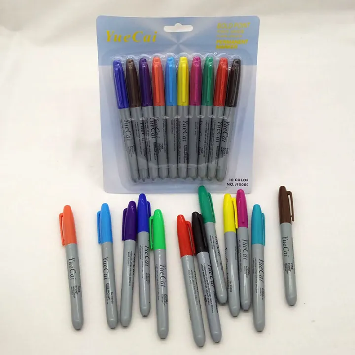 12PCS YUE CAI PERMANENT COLORED MARKERS | Lazada PH