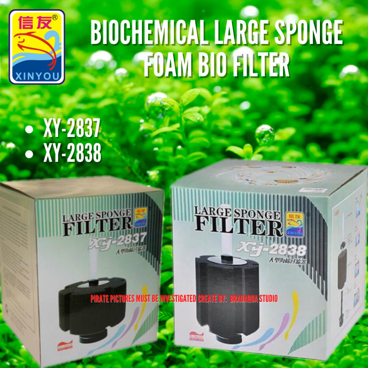 XINYOU Aquarium Fish Tank Pond Biochemical Large Sponge Foam Bio Filter XY-2837 / XY-2838 | Lazada